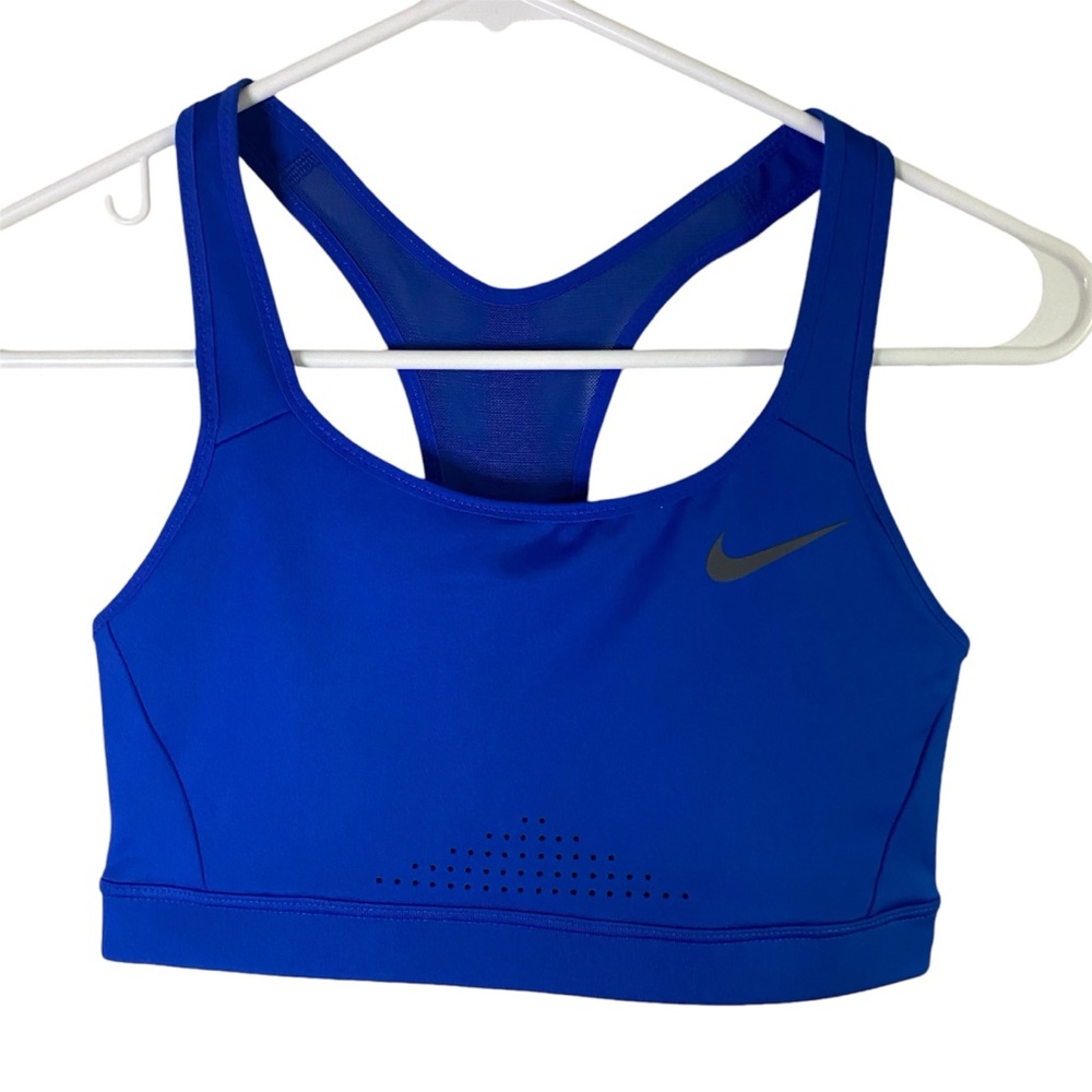 Nike Womens Dri Fit Royal Blue Sports Bra Small - Gem
